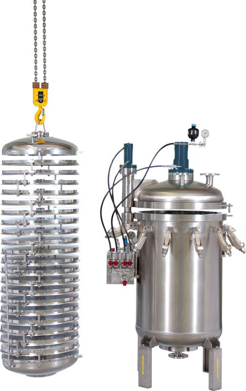 Horizontal plate filter